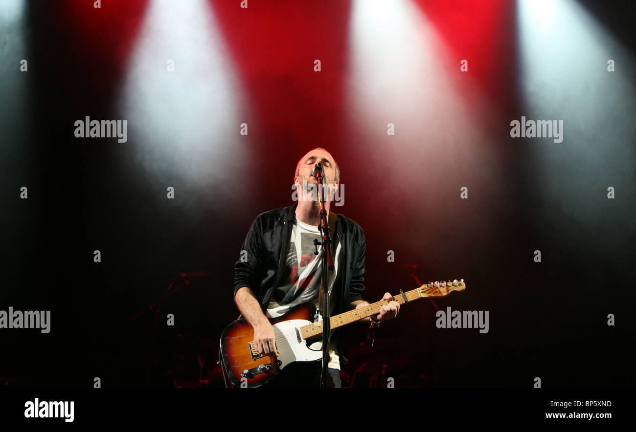 Fran Healy of Travis performing live on stage at V Festival Stock Photo ...