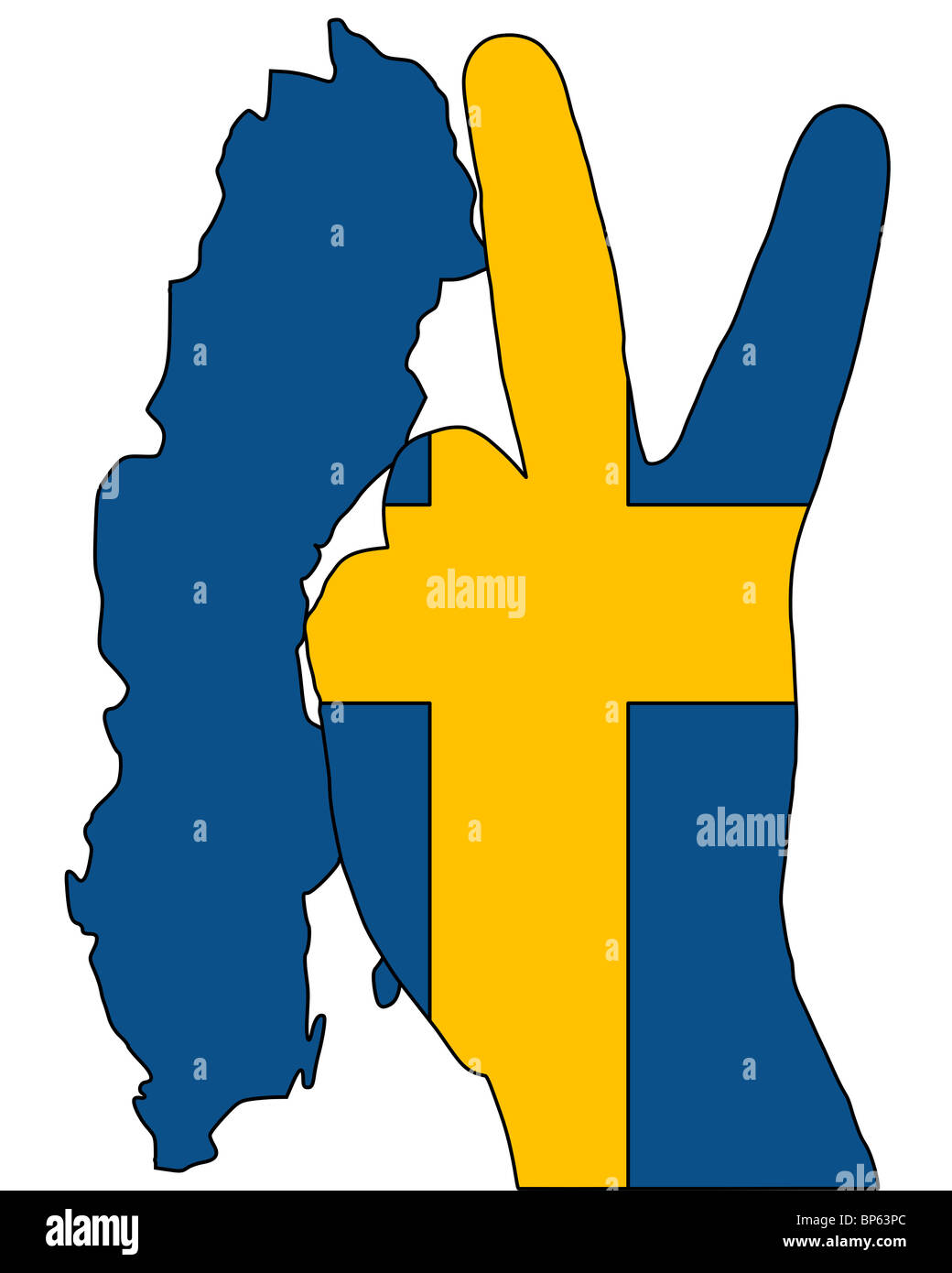Swedish finger signal Stock Photo - Alamy