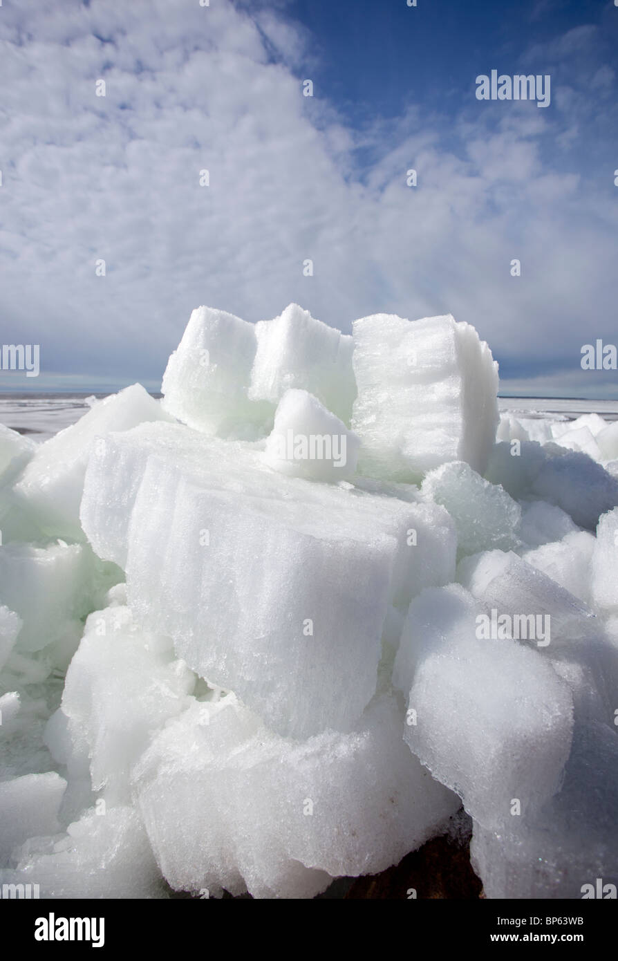 Melting ice blocks at seashore , Finland Stock Photo - Alamy