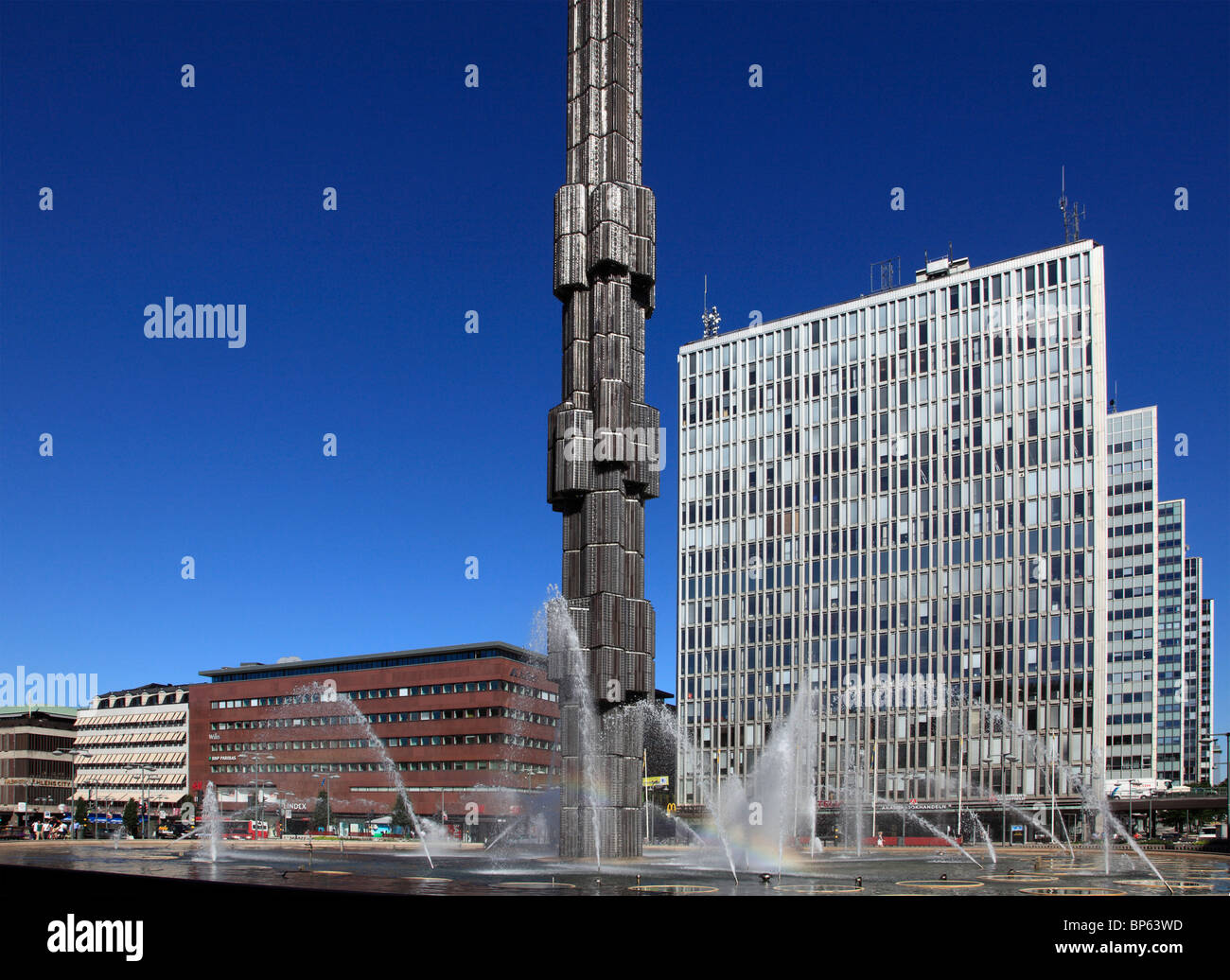 Sweden, Stockholm, Sergels Torg, main square, modern architecture ...