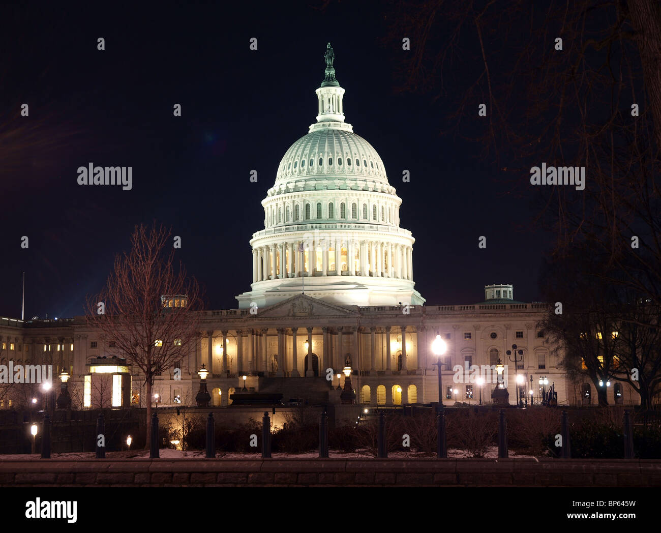 Historic US Capitol building at night in Washington DC Stock Photo - Alamy
