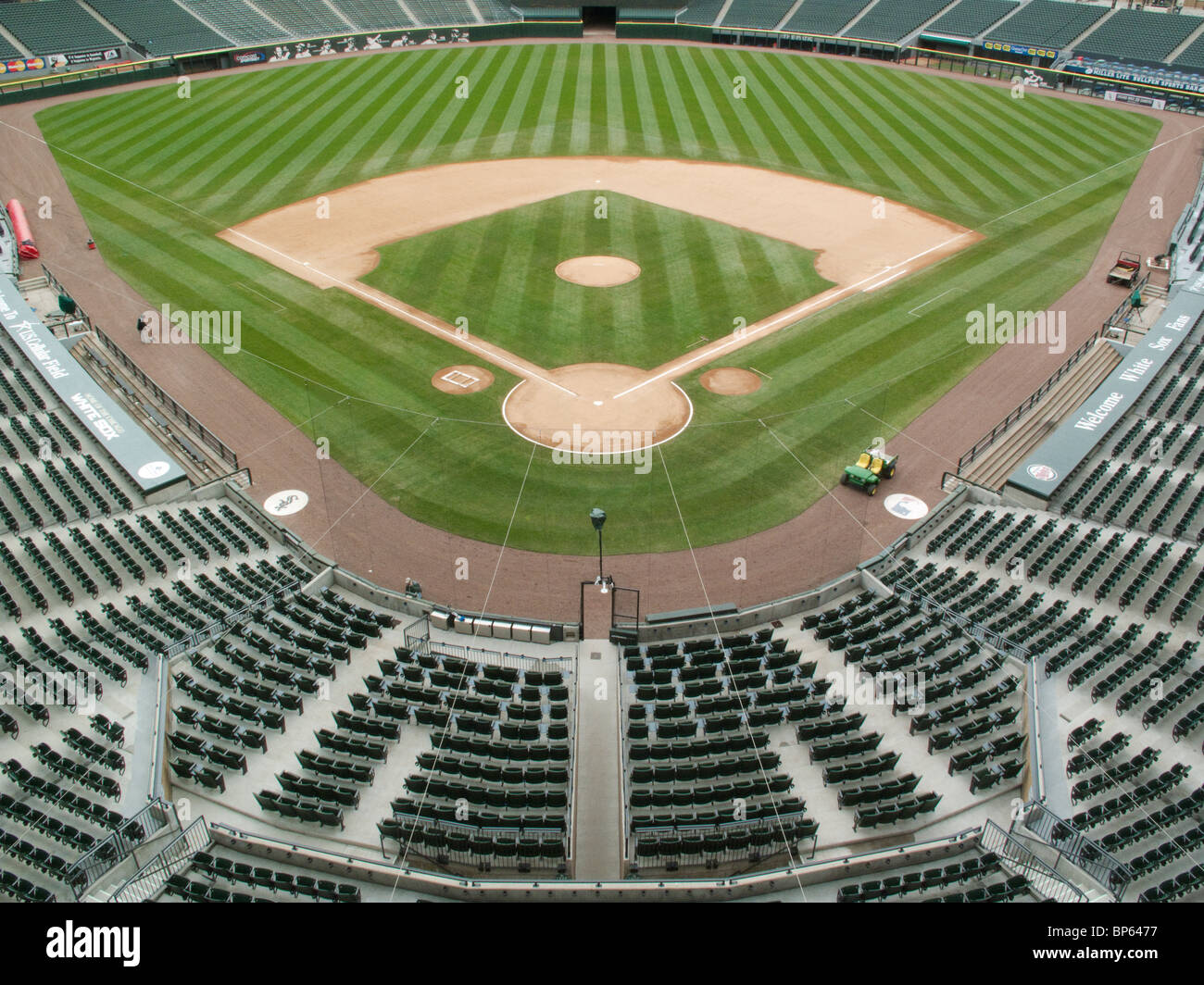 Baseball field diamond with empty seats Stock Photo - Alamy