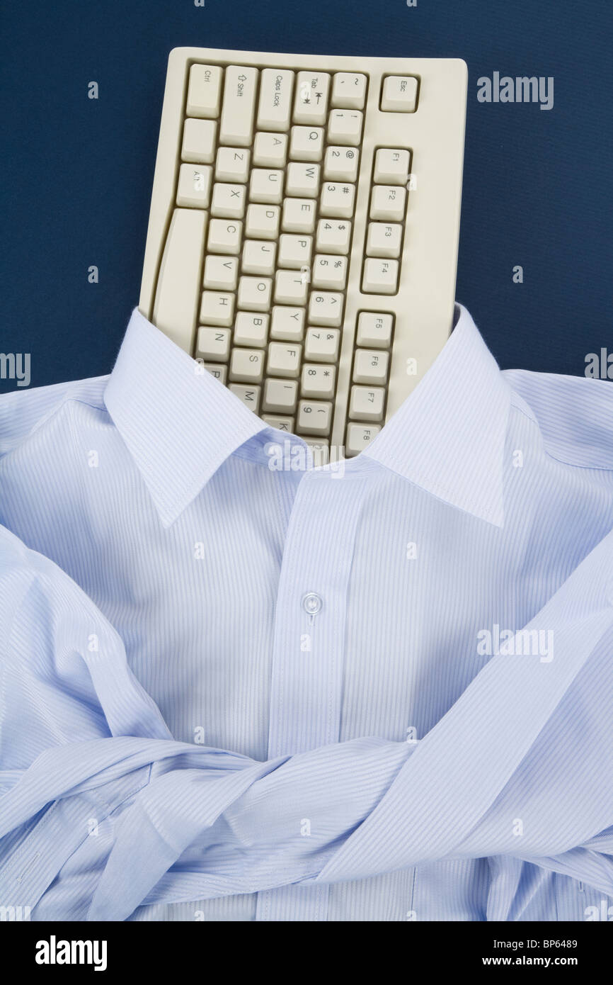 Shirt and Computer Keyboard, Business Concept Stock Photo - Alamy