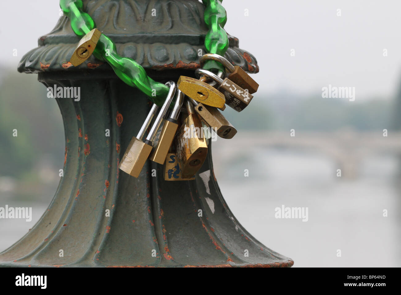 several locks, bridge, turin, Italy Stock Photo - Alamy