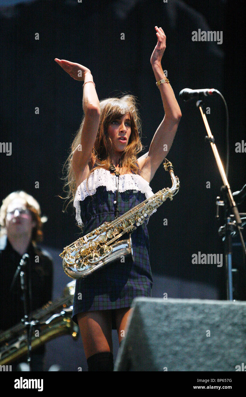 Abi Harding of The Zutons performing live on stage at V Festival Stock ...
