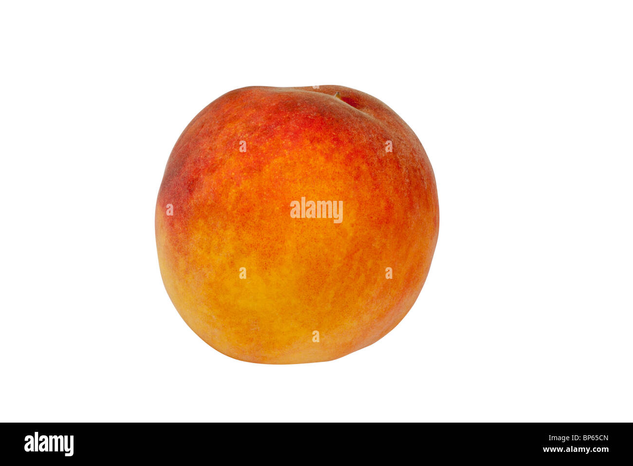 one peach isolated on a white background white background with clipping ...