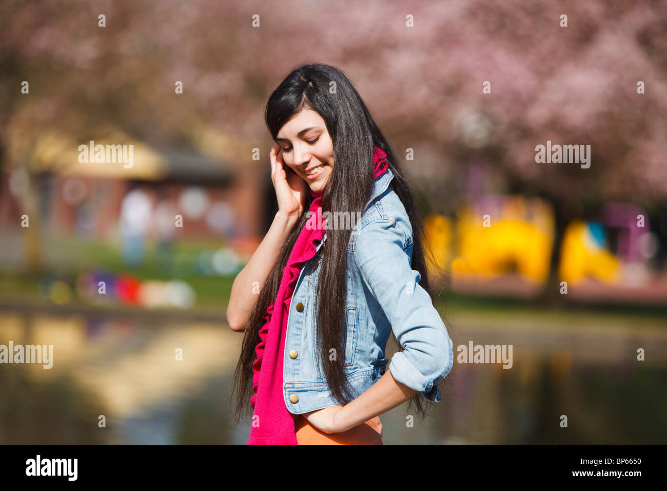 Portland, Oregon, United States Of America; A Teenage Girl Standing In ...