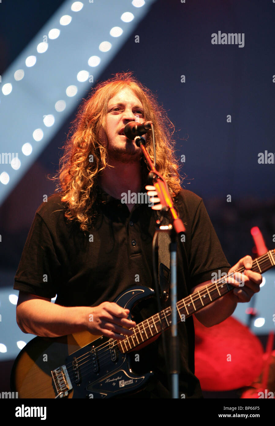 Dave McCabe of The Zutons live on stage at V Festival in Essex Stock ...