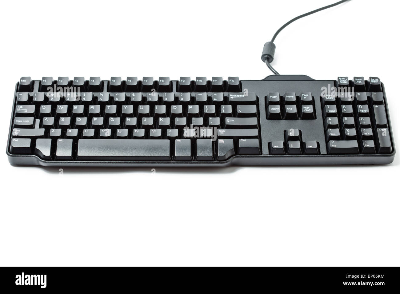 Black computer keyboard isolated on white background Stock Photo - Alamy