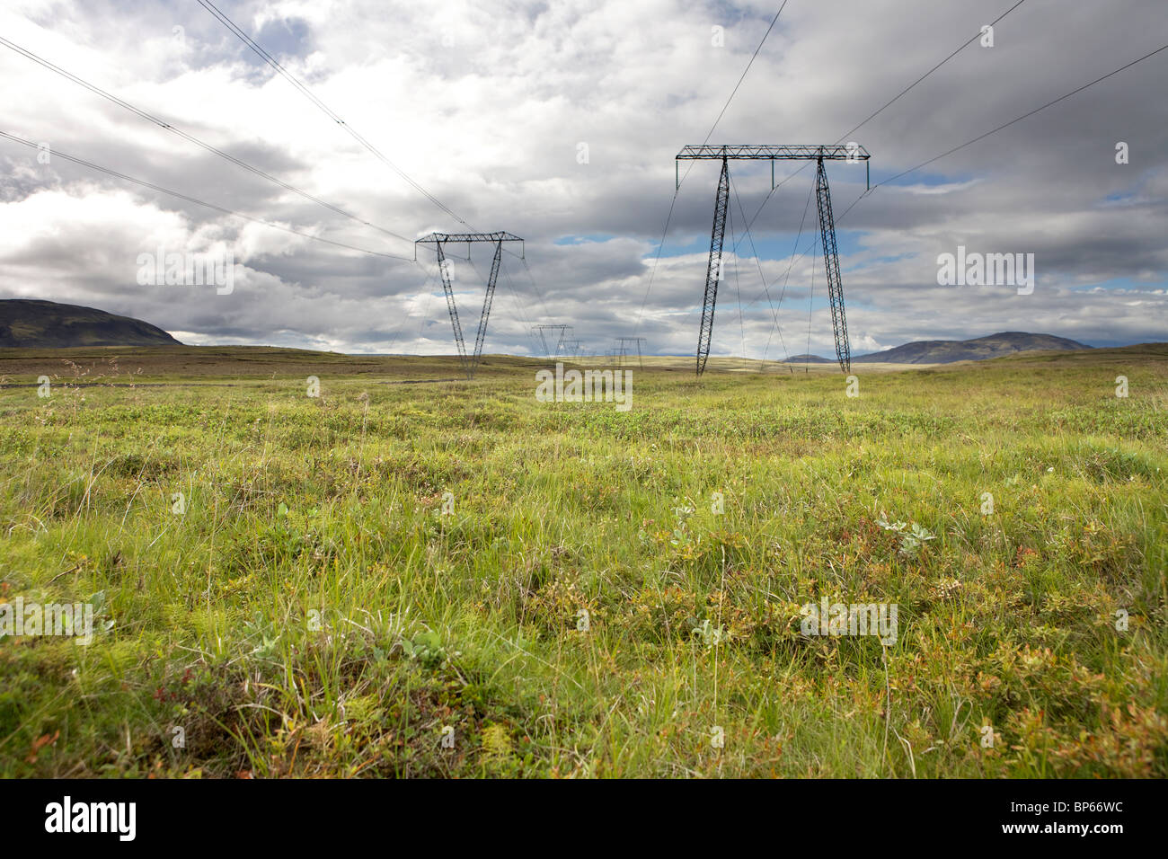 Electricity pylons in iceland hi-res stock photography and images - Alamy