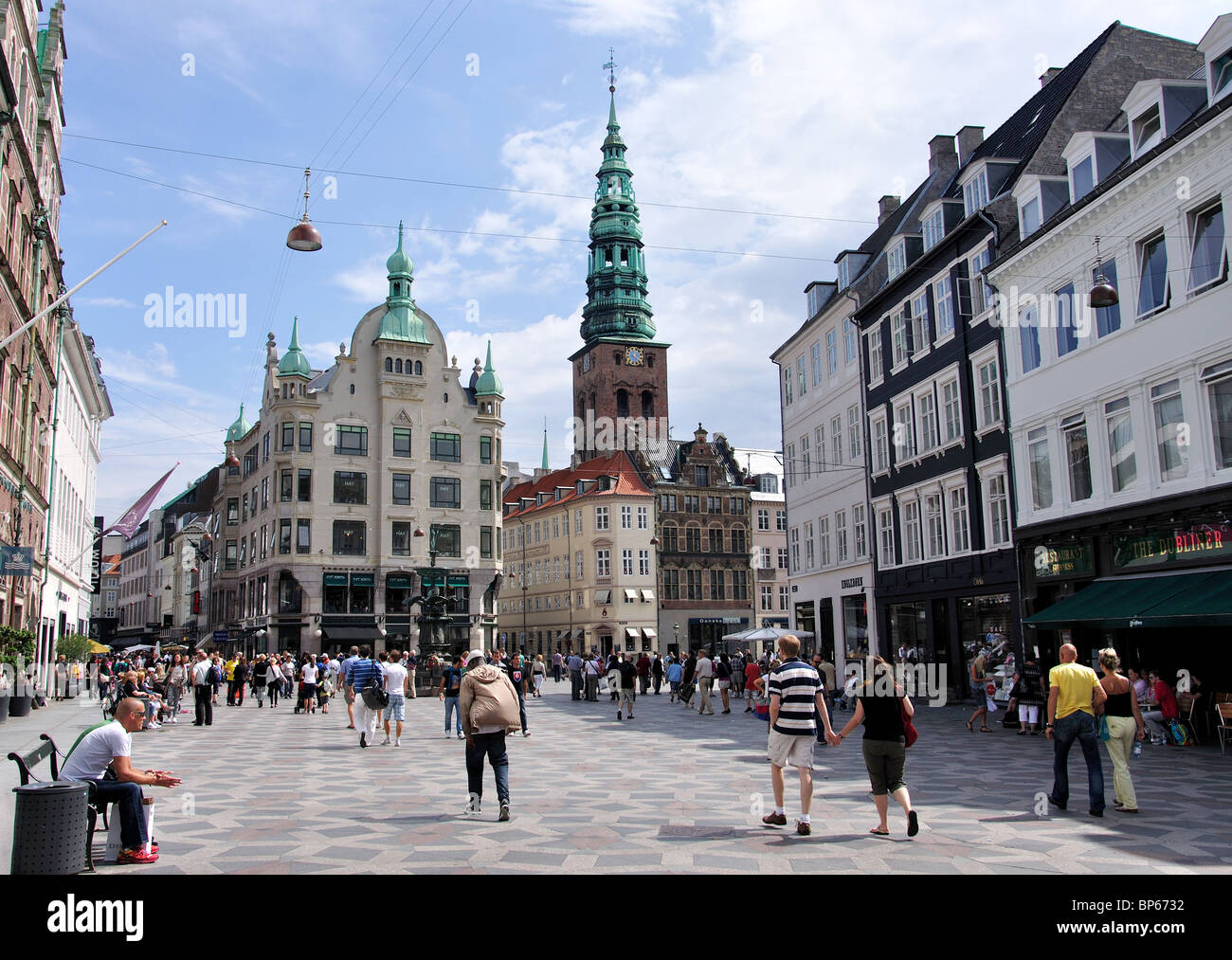 Lower Stroget, Copenhagen, Hovedstaden Region, Denmark Stock Photo - Alamy