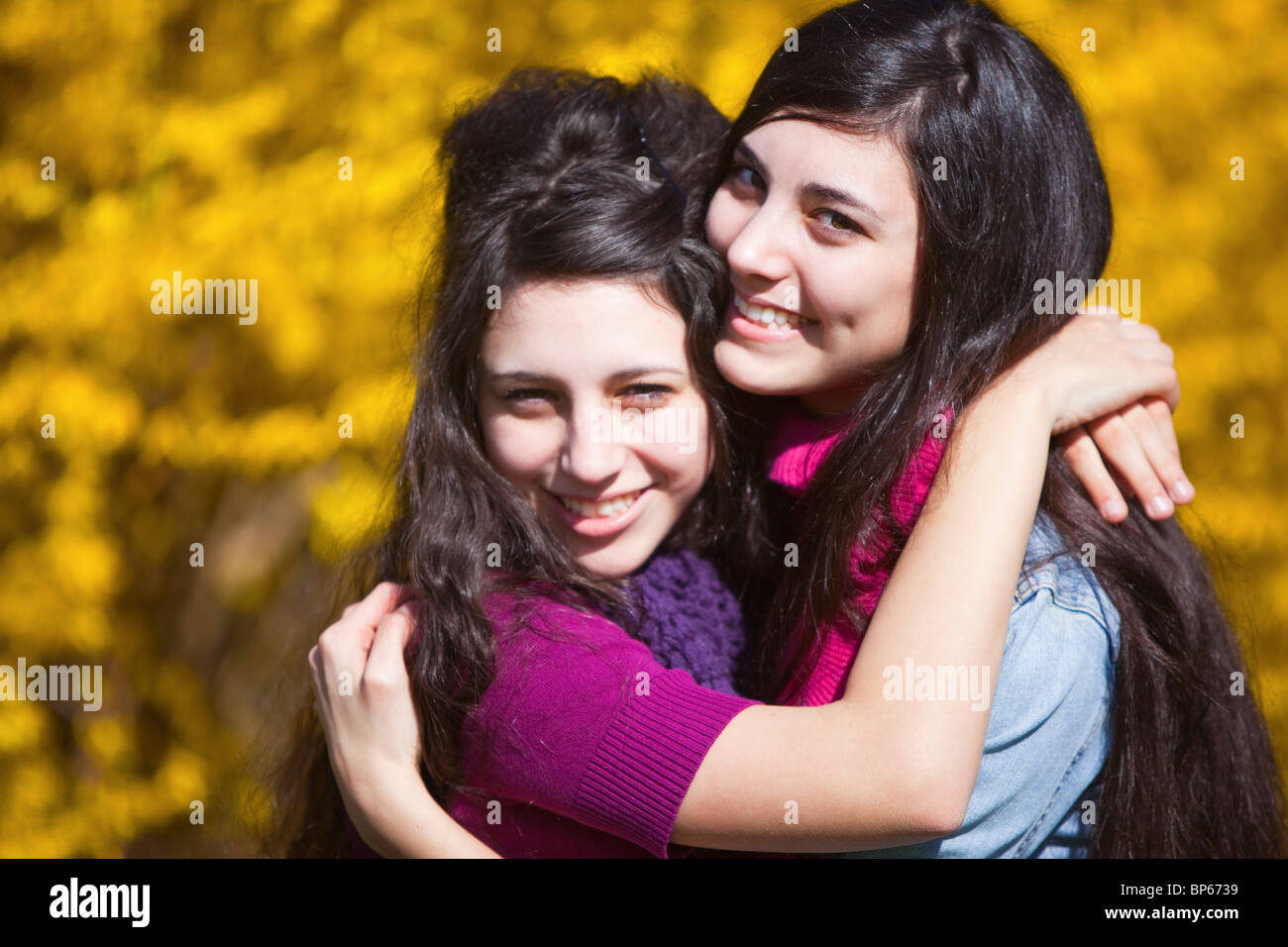 Portland, Oregon, United States Of America; Two Teenage Girls In An ...
