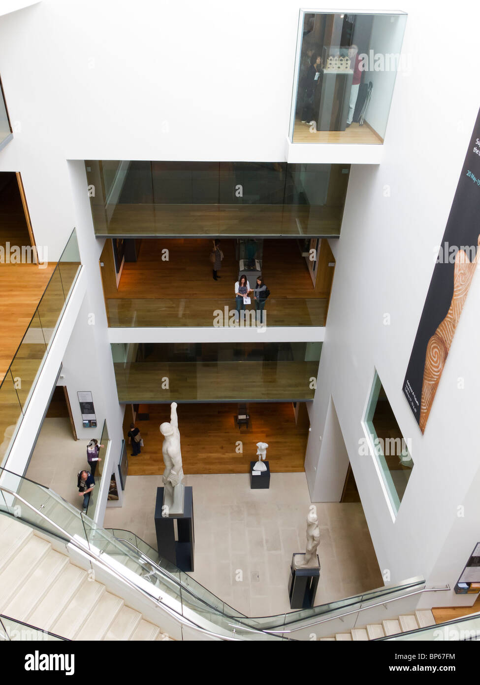 The central atrium area at The Ashmolean Museum in Oxford, England ...