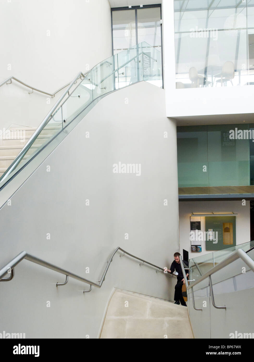 The central atrium area at The Ashmolean Museum in Oxford, England ...
