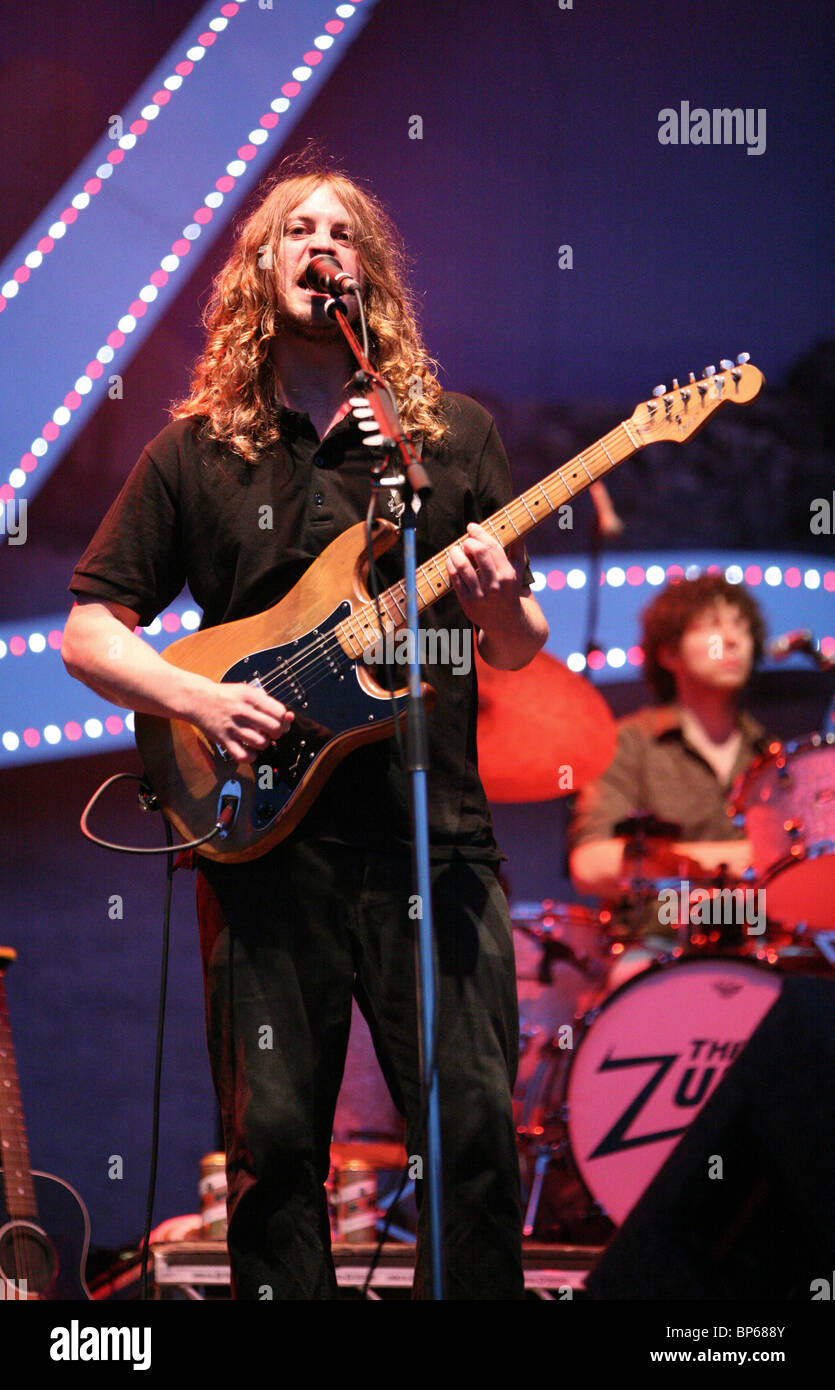 Dave McCabe of The Zutons live on stage at V Festival in Essex Stock ...