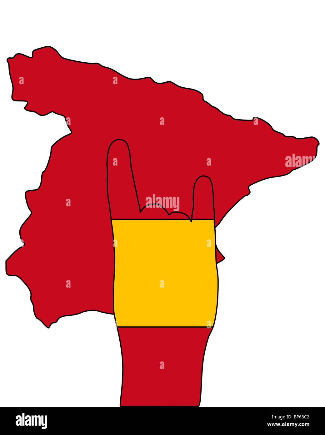 Spanish finger signal Stock Photo - Alamy