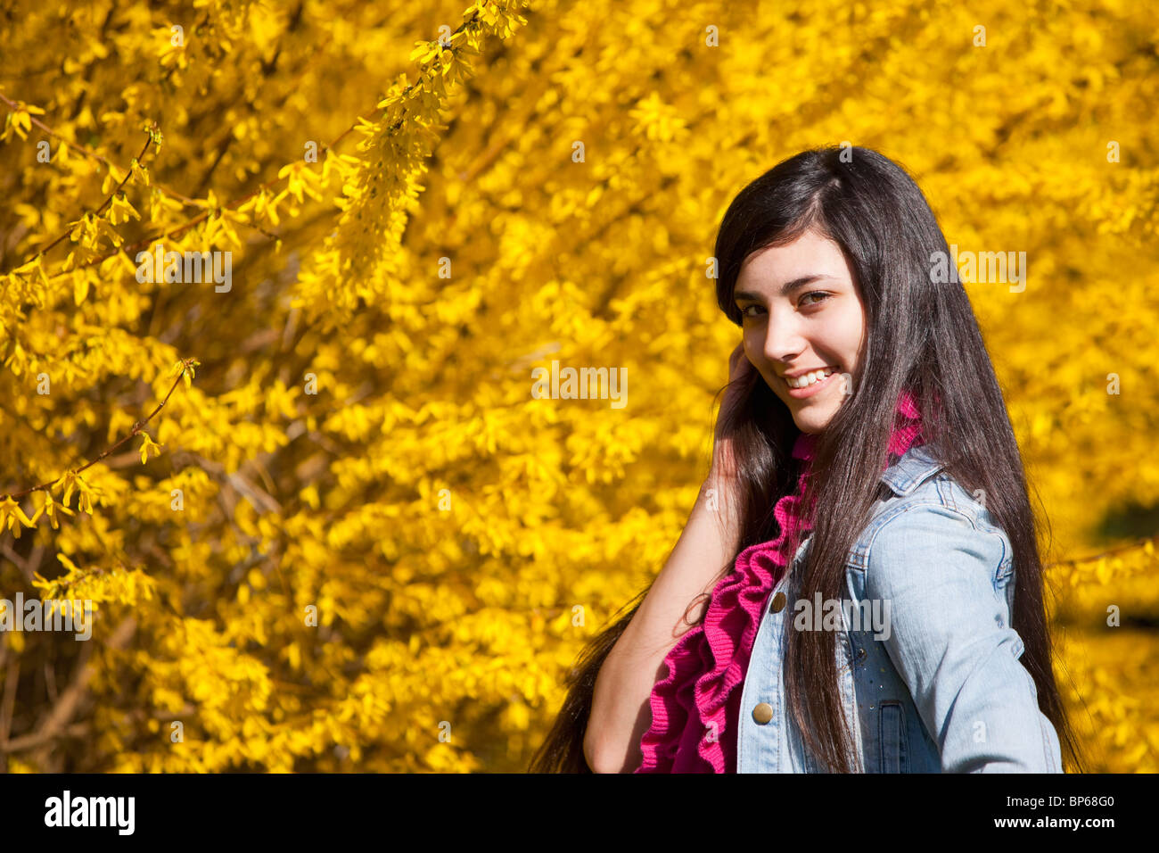 Portland, Oregon, United States Of America; A Teenage Girl Poses In ...