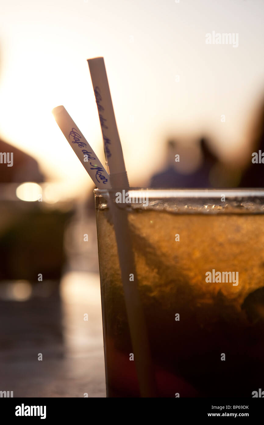 Mojito at the Cafe del Mar in Ibiza Stock Photo - Alamy