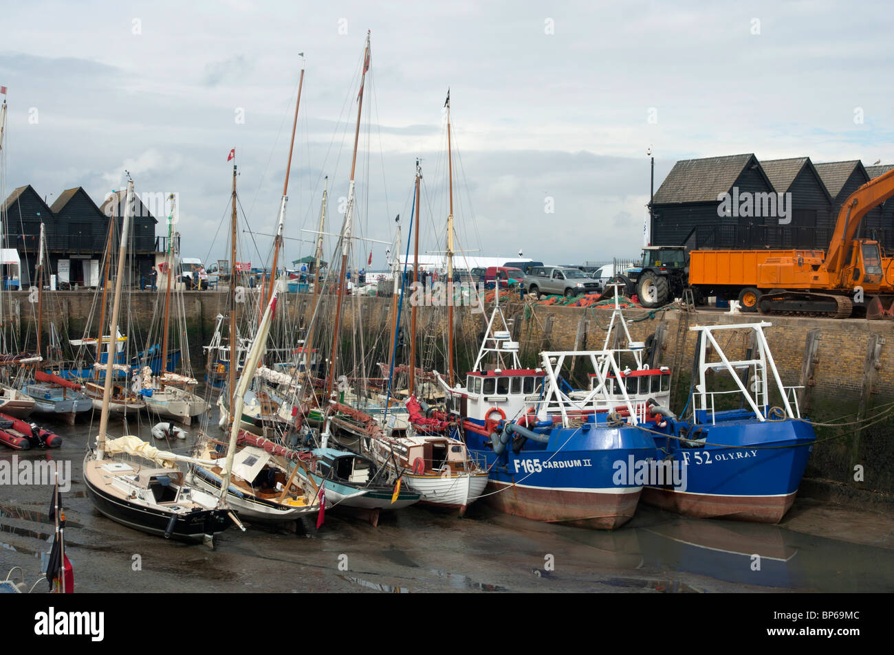 traditional oyster yawls in and modern cockling boats Whitstable ...