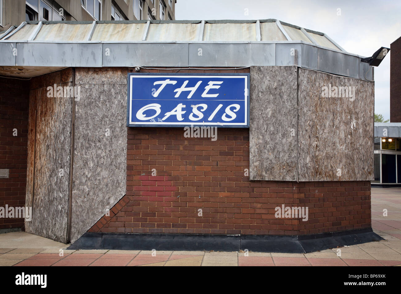 The closed Oasis Bar in Basildon Essex Stock Photo - Alamy