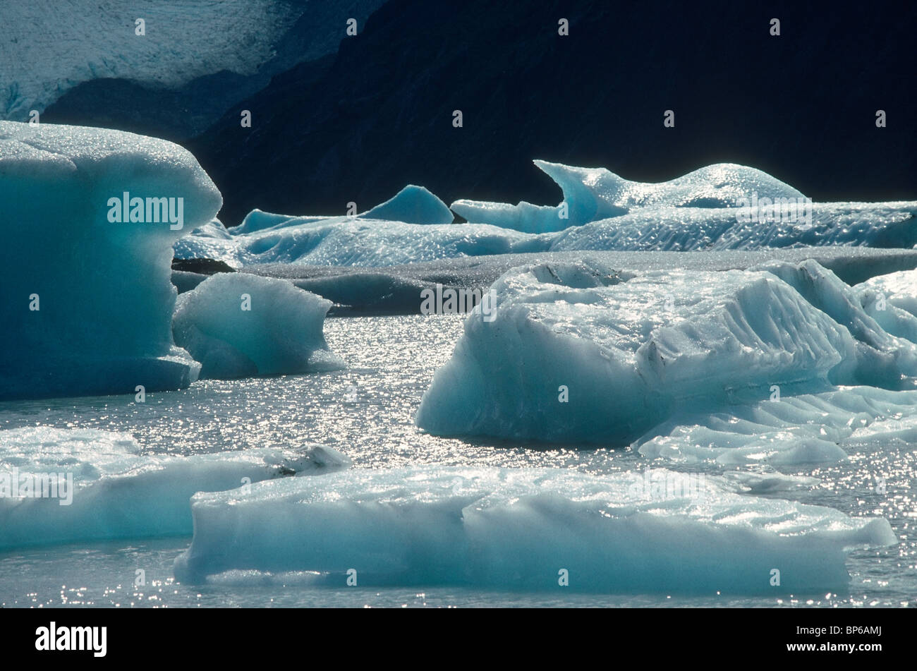 Alaska landscape with huge ice boulders Stock Photo - Alamy
