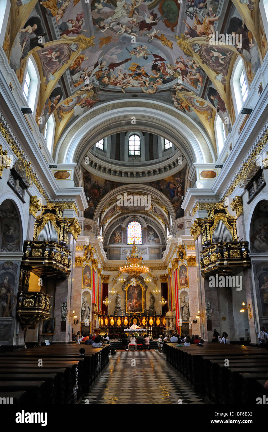 Ljubljana, Slovenia. Cathedral of St Nicholas (Cerkev sv Nikolaja- 1701 ...