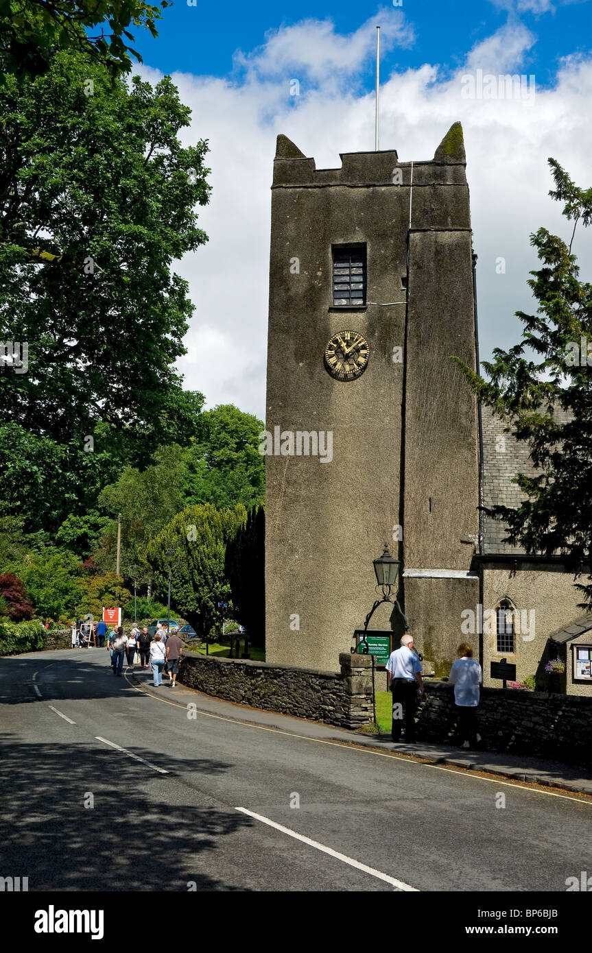 St Oswald's Church in summer Grasmere Cumbria England UK United Kingdom ...