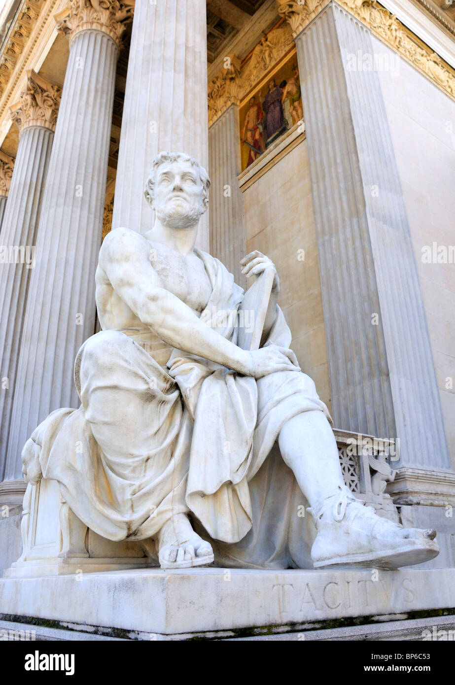 Vienna, Austria. Parliament. Statue of Tacitus (AD 56 – AD 117) Roman ...