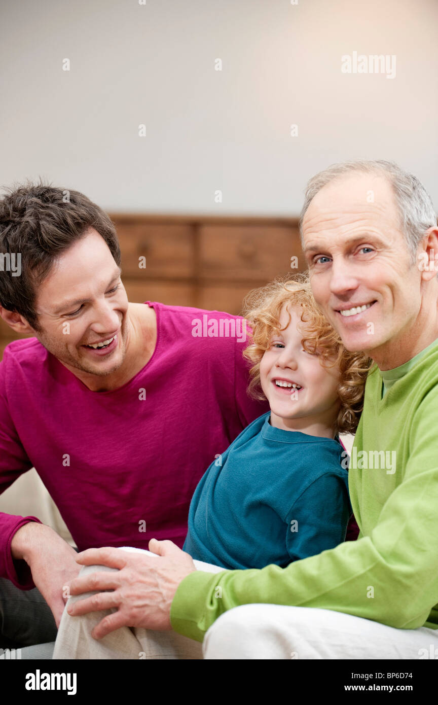 Family smiling together Stock Photo - Alamy