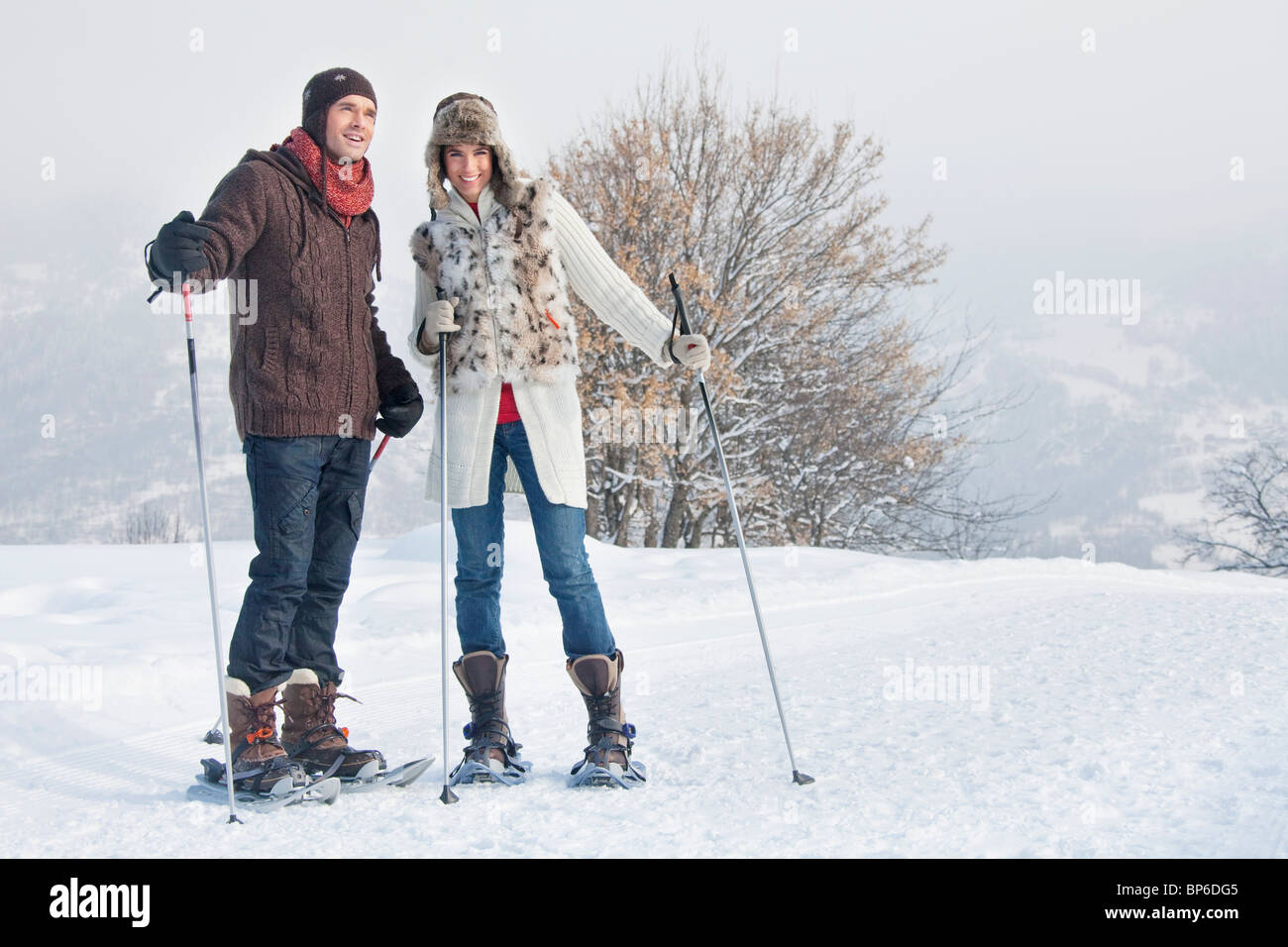 Walking poles couple hi-res stock photography and images - Alamy