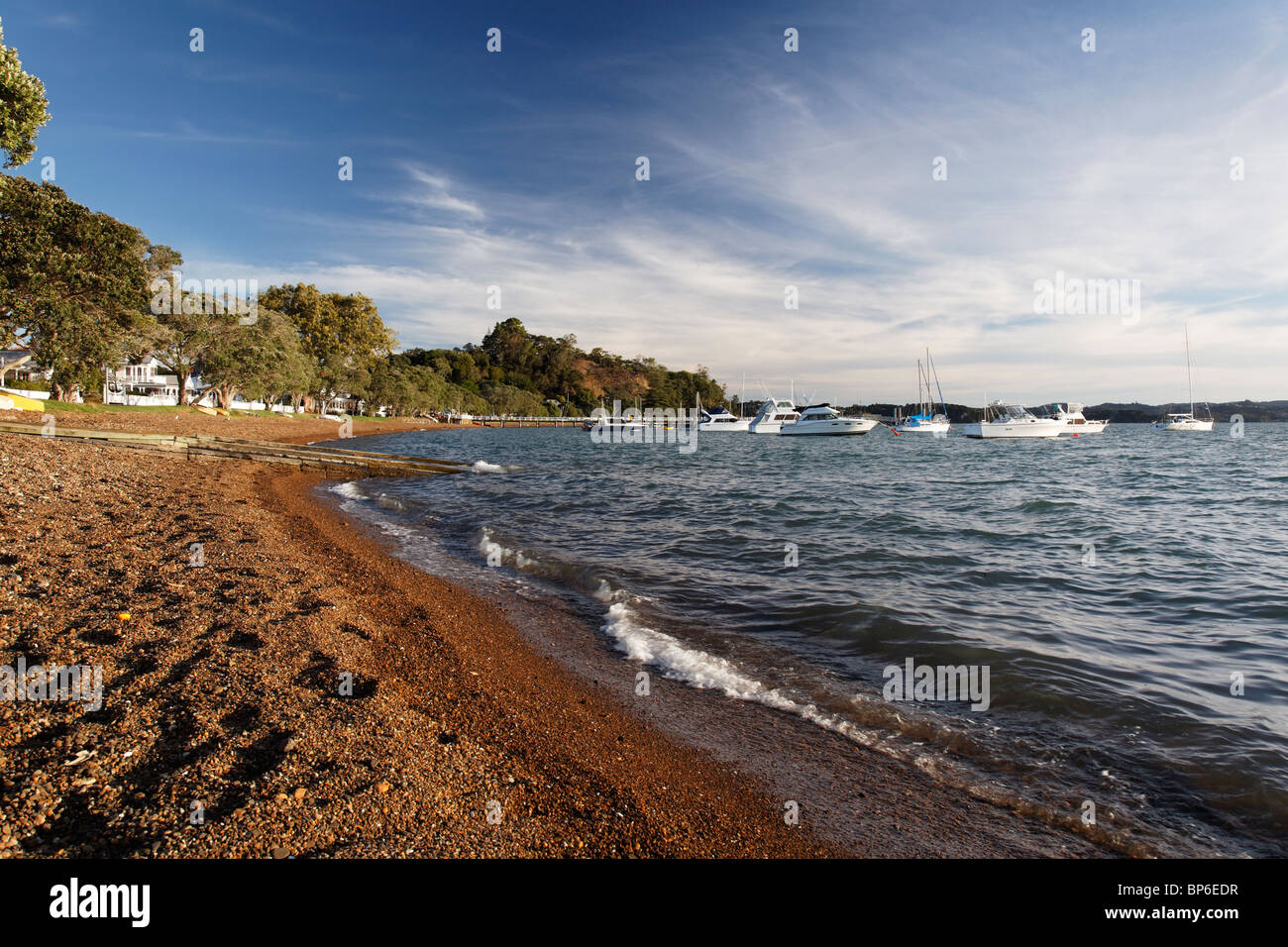 Waterfront views on Russell beach in New Zealand Stock Photo - Alamy