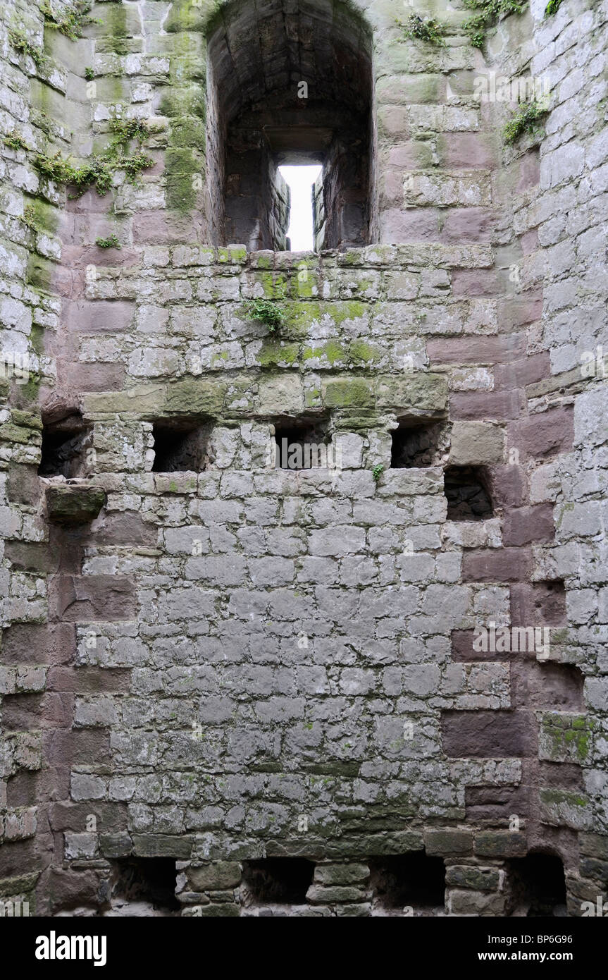 The ruins of the four storey South Tower of Rhuddlan Castle, Rhyl ...