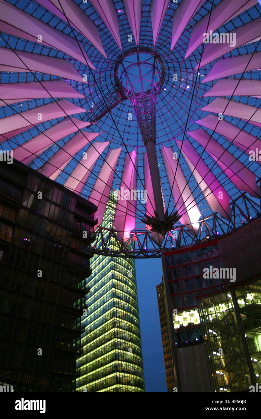Sony center berlin in evening hi-res stock photography and images - Alamy