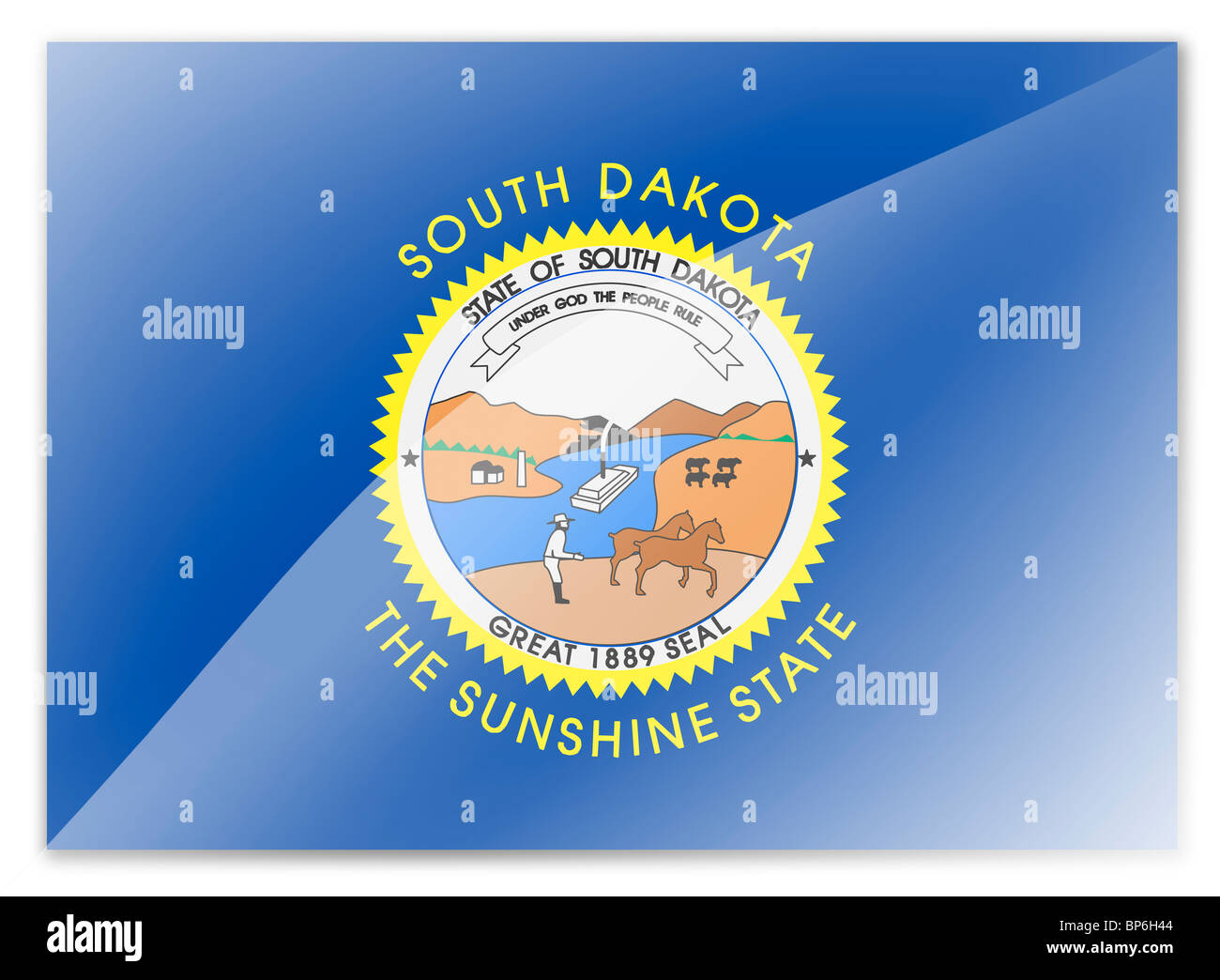 South Dakota flag Stock Photo - Alamy