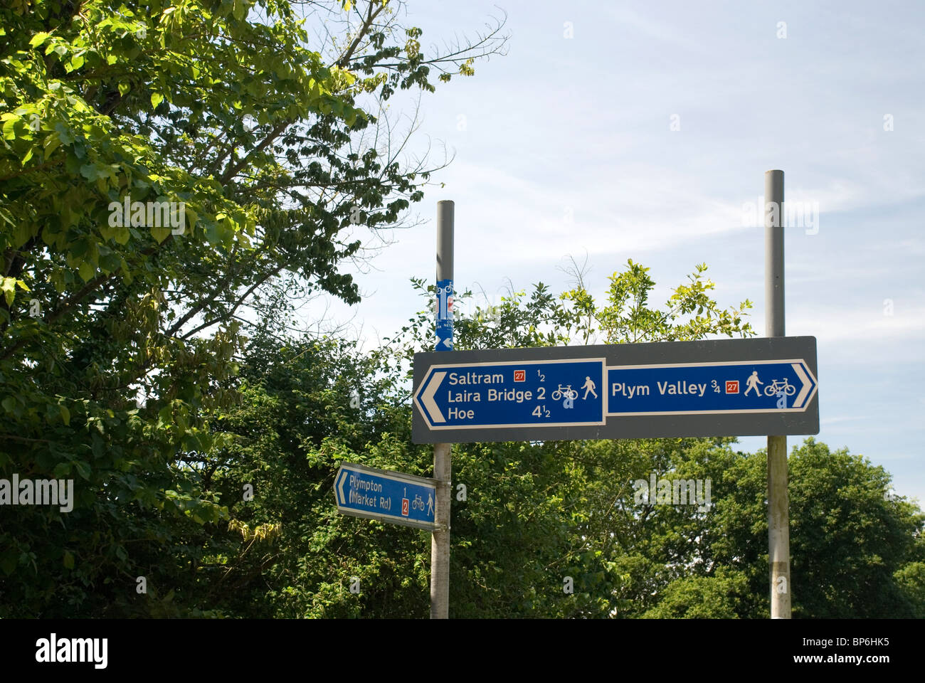 National Cycle Route 27 signs Stock Photo - Alamy
