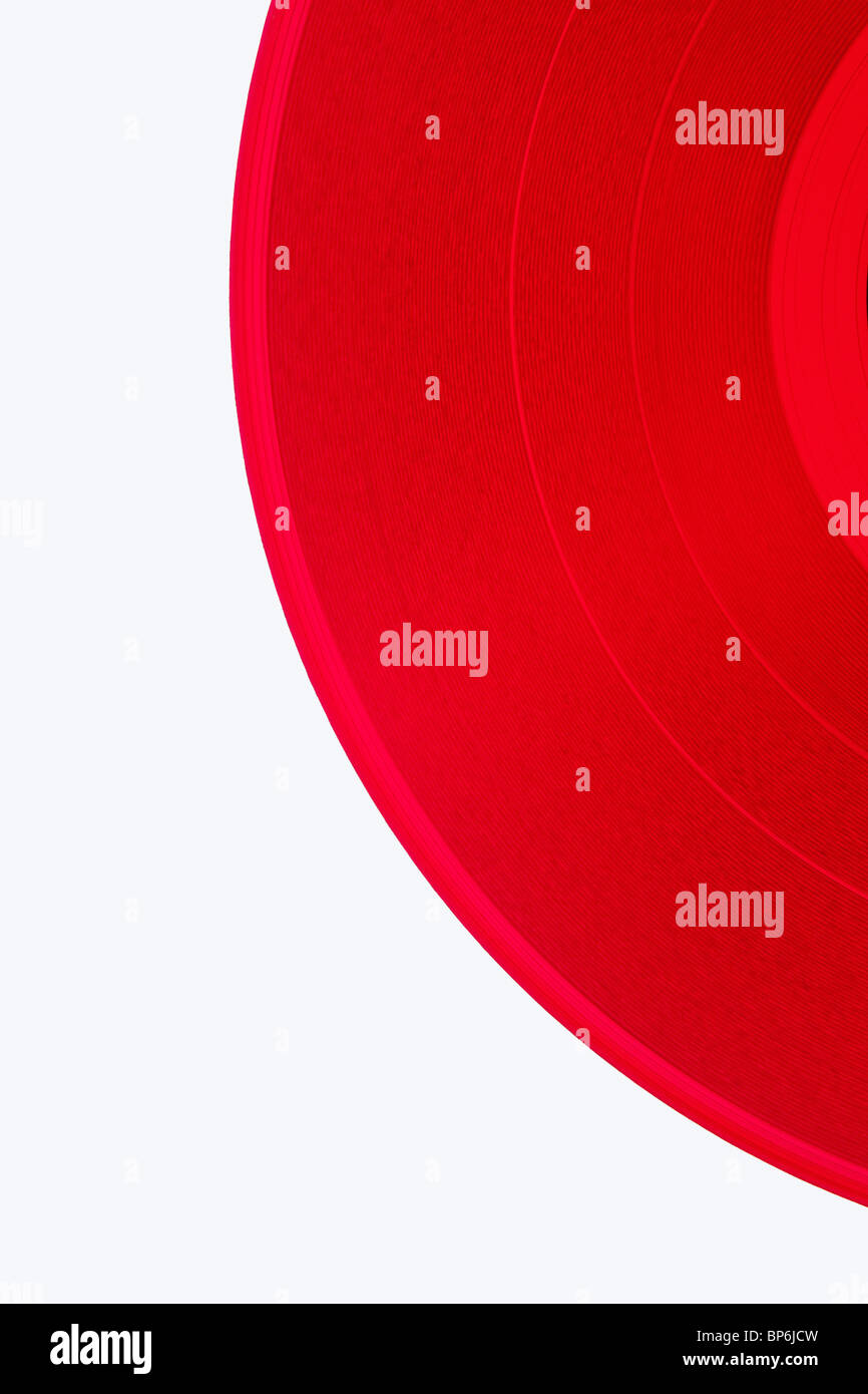 A red vinyl record Stock Photo - Alamy