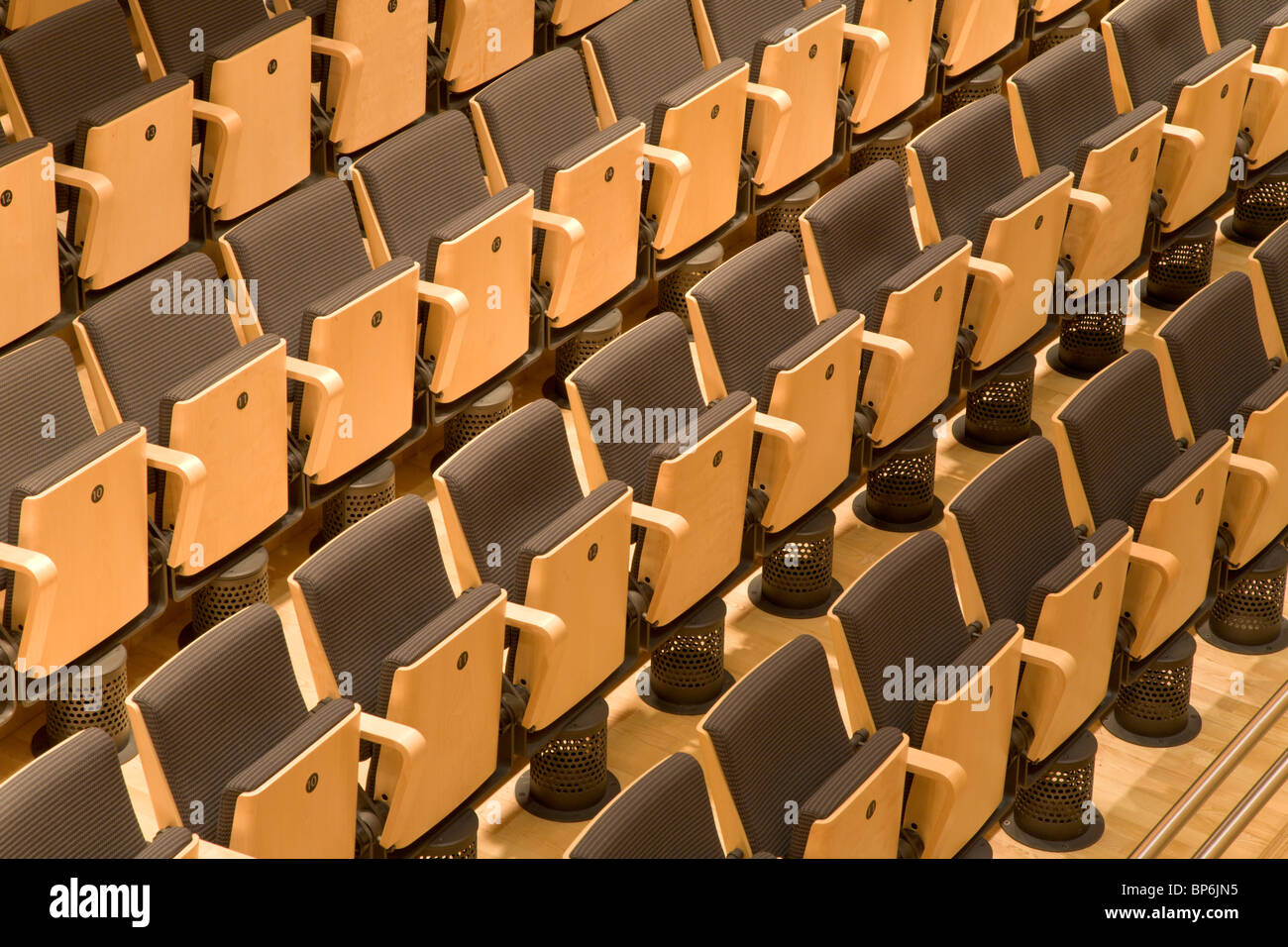 Seating detail Hall One of the Sage Building Gateshead, designed by Sir ...