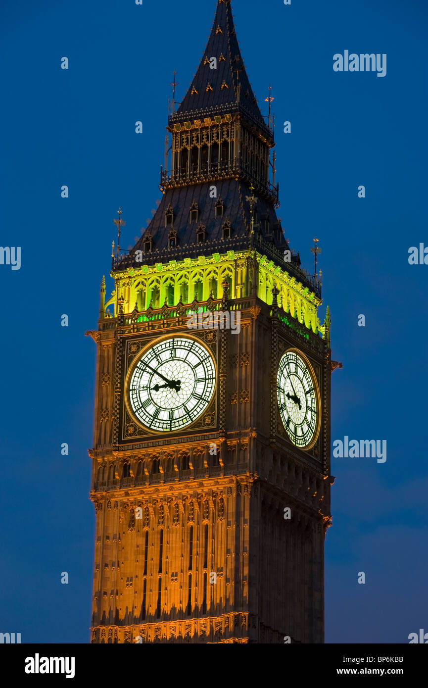 The clock tower at Westminster Palace, home of the government of the ...