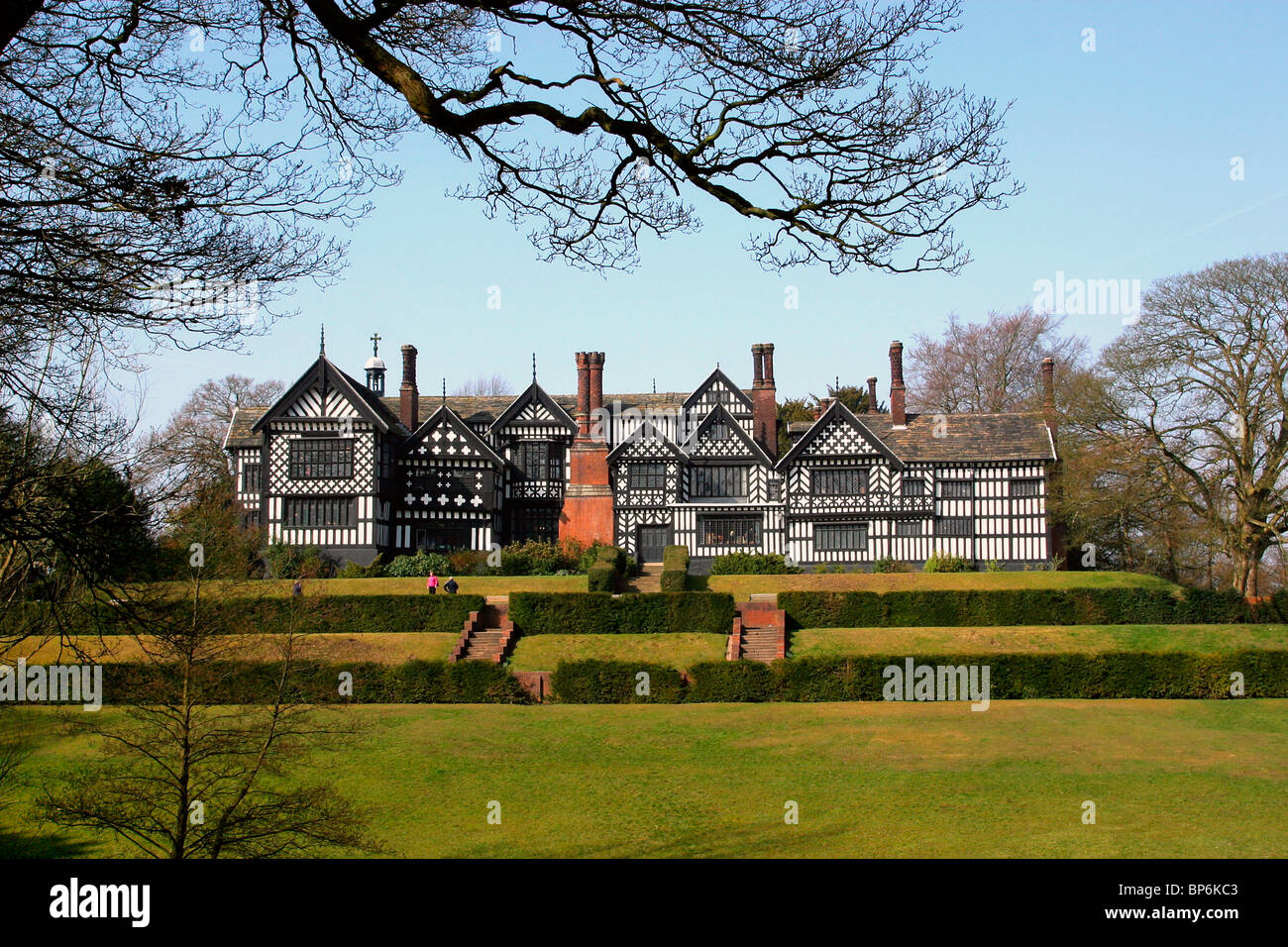 England, Cheshire, Stockport, Bramhall, Bramall Hall and Bramhall Park ...