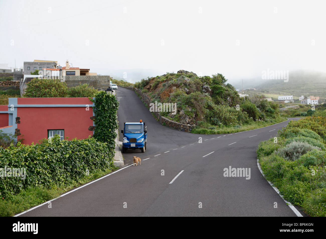 Street intersection in a residential district Stock Photo - Alamy