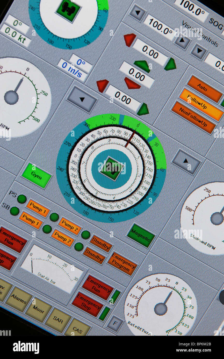 ECDIS Electronic Chart Display Information Systems simulator Stock ...