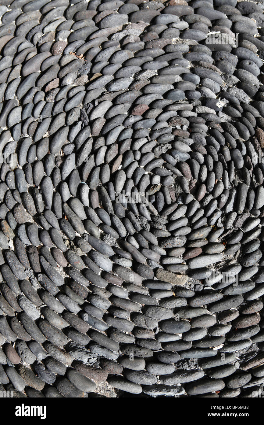 Detail of stones arranged in a pattern on the ground Stock Photo - Alamy