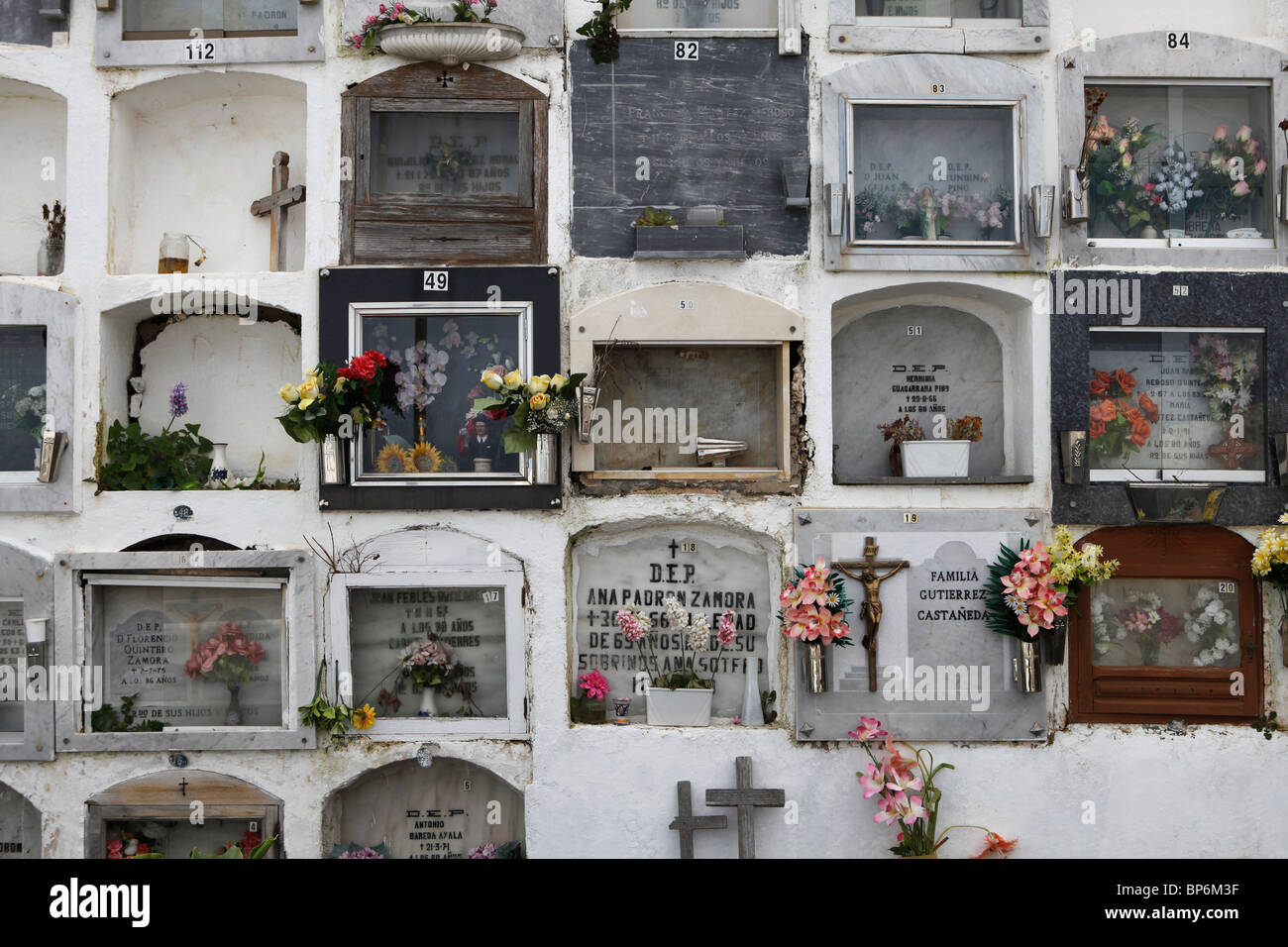 Detail of stacked tombs Stock Photo - Alamy