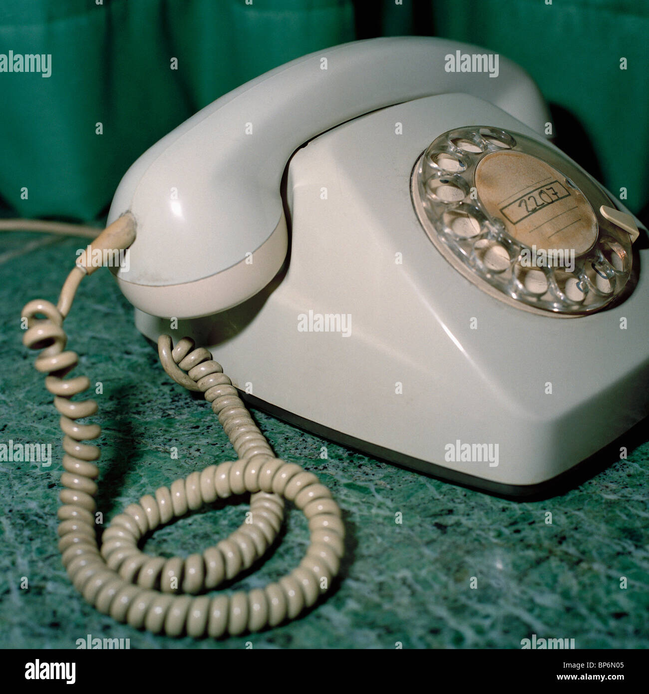 Old green rotary telephone handset hi-res stock photography and images ...