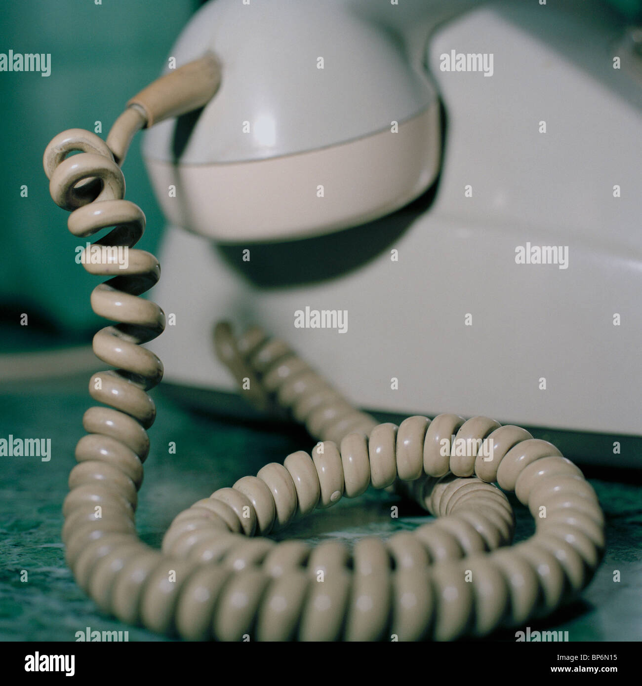 Detail of an old fashioned telephone Stock Photo - Alamy