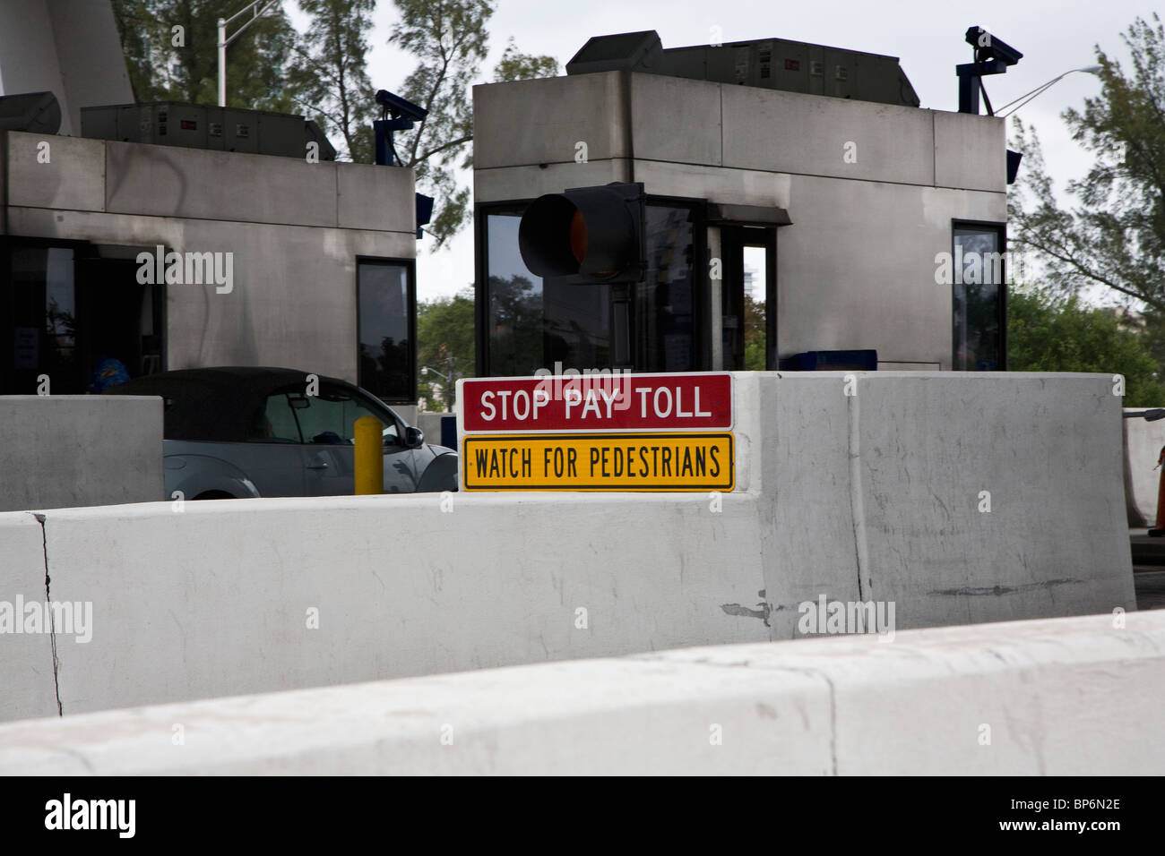 Detail of a toll station Stock Photo - Alamy