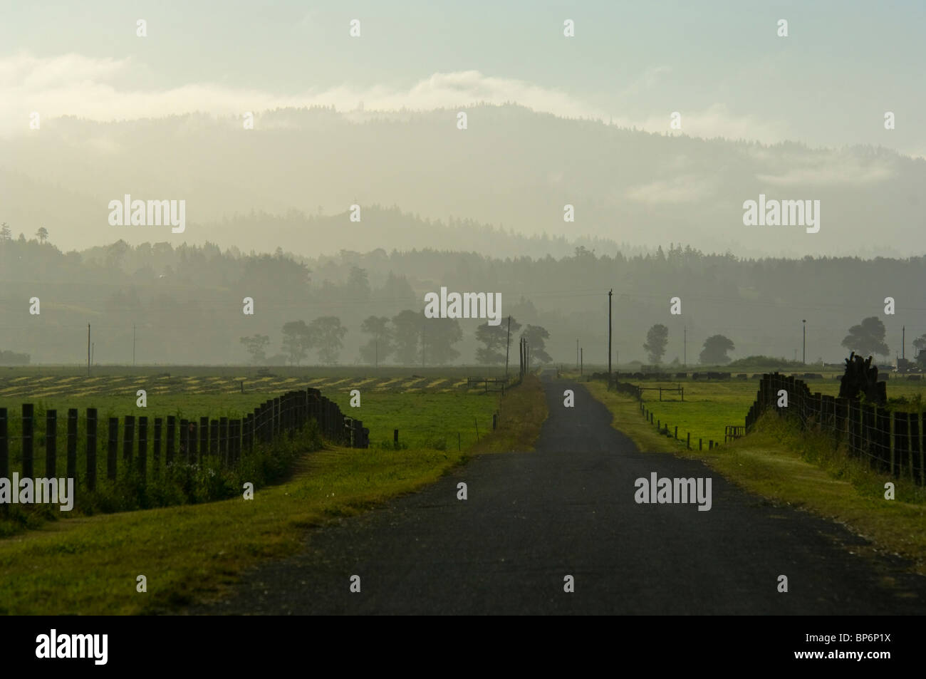 Empty road near small countryside hi-res stock photography and images ...