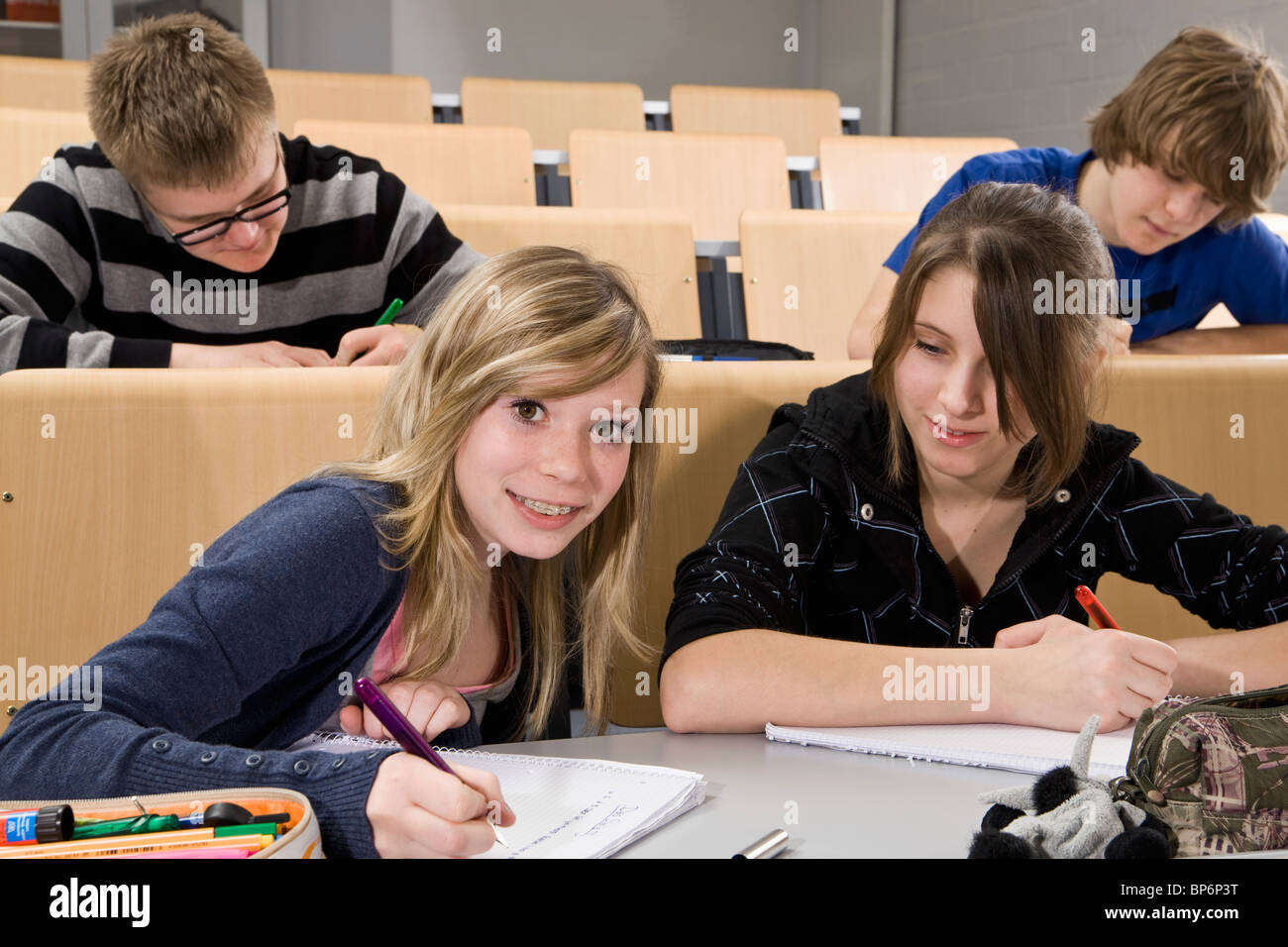 Students in a classroom Stock Photo - Alamy