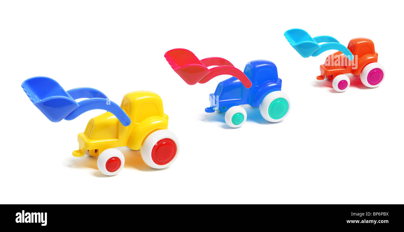 Plastic Toy Earthmovers Stock Photo - Alamy
