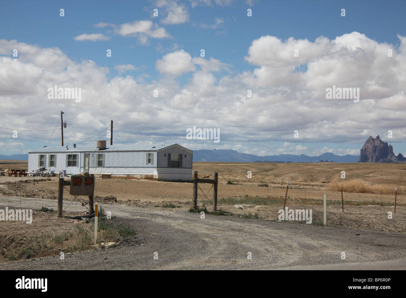 Native american indians homestead trailers shiprock hi-res stock ...